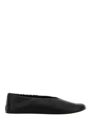 THE ROW THE ROW Leather Stella Ballerinas Black