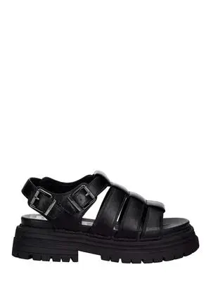 BUFFALO Lennox Fisher Buckle-fastening Platform Sandals - Black