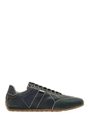 ALLSAINTS Liam Contrast-stitch Leather Sneakers - Black