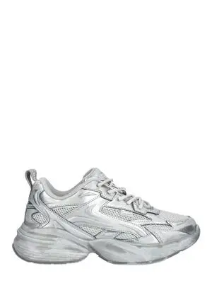 BUFFALO Gianna One Metallic-effect Panelled Sneakers - Silver