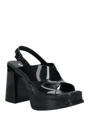 Melissa Dance Platform Crossover-strap Pumps - Black