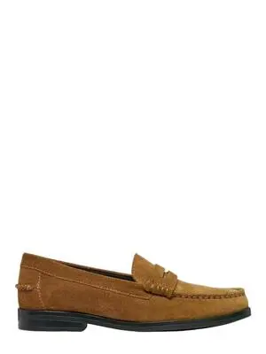 Geox Suede Penny-slot Loafers - Brown