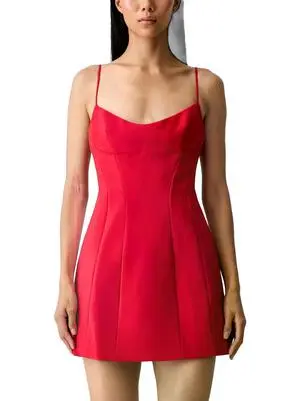 BARDOT Branca Scoop-neck Panelled Mini Dress