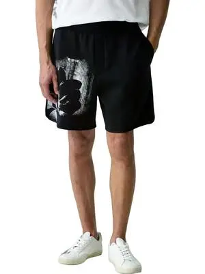 Armani Exchange Printed Shorts - Black