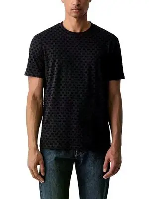 Armani Exchange Logo-pattern T-shirt - Black