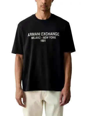 Armani Exchange Logo-print Cotton T-shirt - Black