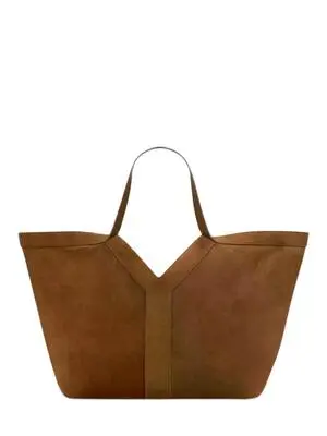 Saint Laurent Y Tote In Suede Brown