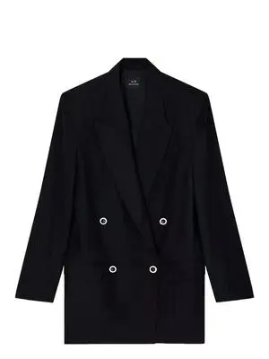 Armani Exchange Double-breasted Blazer - Black