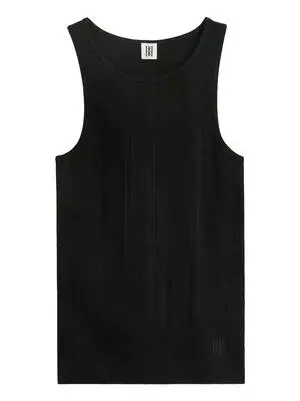 BY MALENE BIRGER Amani Ribbed-knit Tank Top - Black