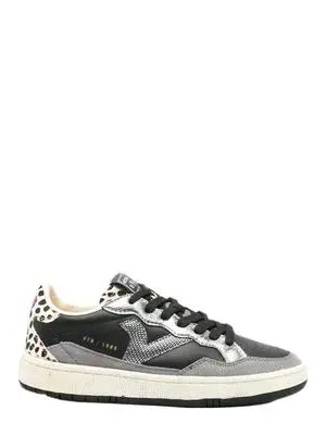 Victoria Beckham Leopard-print Panelled Sneakers - Black