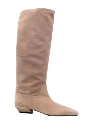 Paris Texas Paris Texas Bettina Pointed-Toe Suede Boots Neutrals