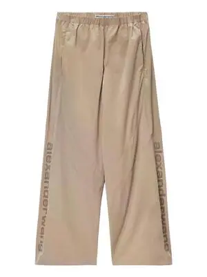 ALEXANDER WANG Perforated Logo Mid-rise Track Pants