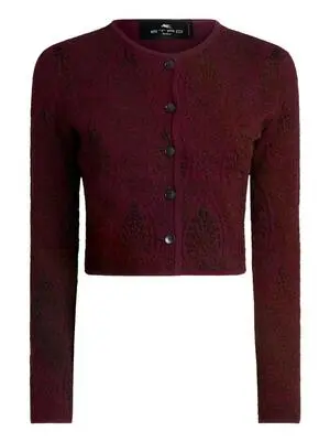 ETRO ETRO Cropped Jacquard Cardigan With Medallion Motif