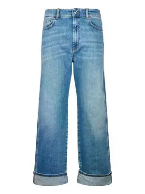 Sportmax Turn-up Cuff Jeans - Blue