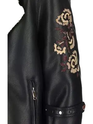 UNCOMMON Floral-embroidered Jacket - Black