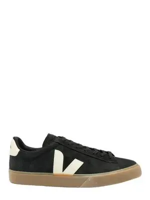 VEJA Logo-patch Suede Sneakers - Black