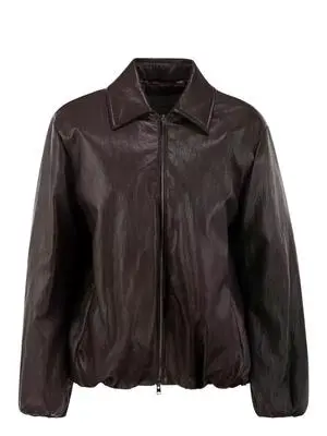 HERNO Faux-leather Bomber Jacket