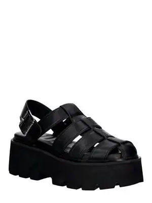 BUFFALO Brake Caged Platform Sandals - Black