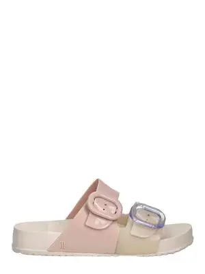 Melissa Melissa Buckle Detail Slides Pink