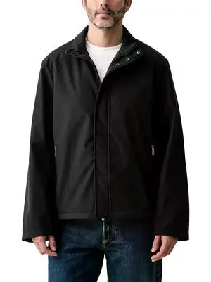 Armani Exchange High-neck Zip-up Jacket - Black