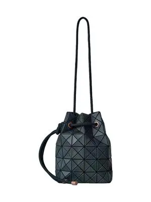 Issey Miyake Wring Denim Geometric-panel Shoulder Bag - Black