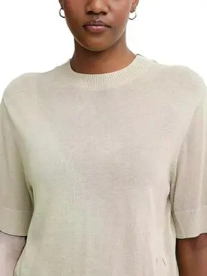 ARMANI EXCHANGE Armani Exchange Open-Back Ribbed-Trim Top