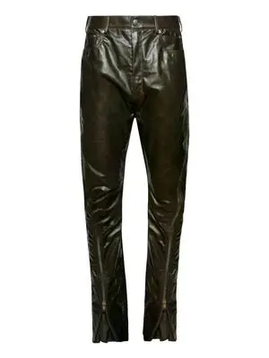 RICK OWENS Zip-detail Leather Trousers