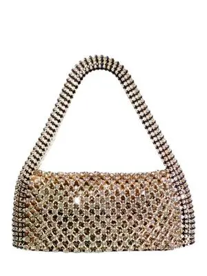 Benedetta Bruzziches Crystal-embellished Rachele Grande Shoulder Bag - Neutrals