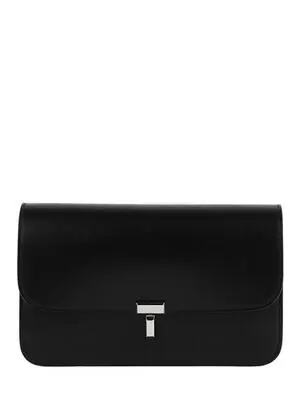TOTEME T-lock Leather Crossbody - Black