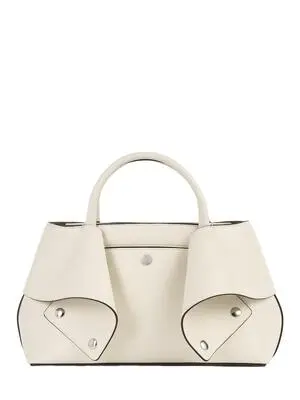TOTEME Small Mercer Leather Tote - Stone,red