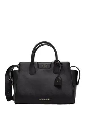 Armani Exchange Logo Detail Cross Body Bag - Black