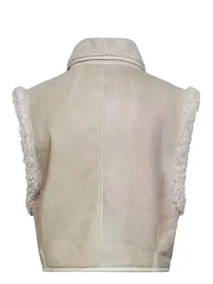 Isabel Marant Étoile Shearling-trim Sleeveless Jacket - Neutrals