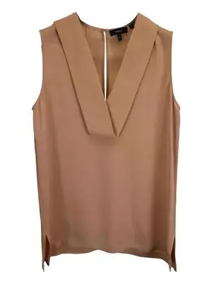 THEORY Theory Sleeveless Silk V-Neck Top