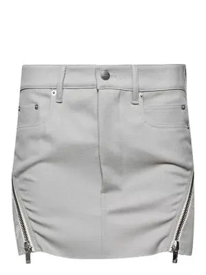 Rick Owens Bolan Banana Zip-detail Mini Skirt Grey