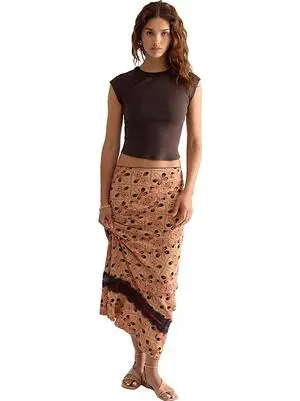 Free People Marlow Maxi Skirt Set - Tan Combo