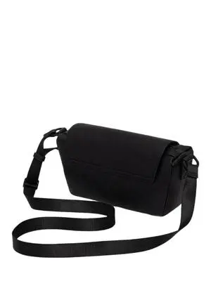 Armani Exchange Pebbled Leather Foldover Belt Bag - Black