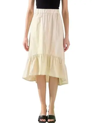 Armani Exchange Ruffled Asymmetric Skirt - Neutrals