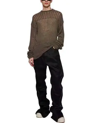 Rick Owens Ribbed-knit Jumper - Brown
