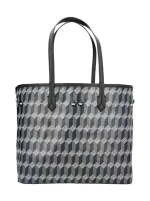 AU DEPART Medium No.47 Geometric-print Coated-canvas Tote Bag - Black