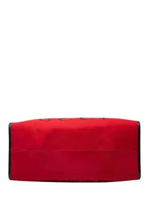 Gucci 100th Anniversary Script Logo Shopping Tote Satchel - Red