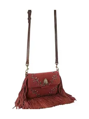 Kurt Geiger Oxford Fringe Shoulder Bag Red