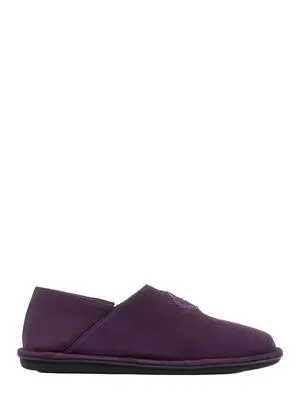 Giorgio Armani Suede Slippers With Leather Lining And Rubber Sole - Purple
