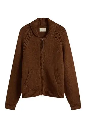Folk Curve Cardigan - Clay