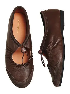 Intentionally Blank La Jolla Mary Jane Ballet Flats - Chocolate