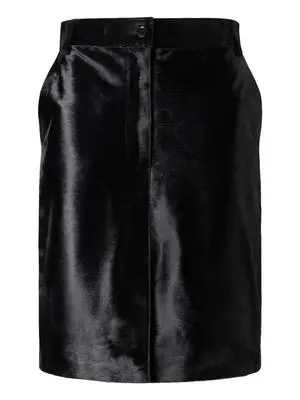 LOULOU DE SAISON Loulou De Saison Debi Calf Hair Midi Skirt