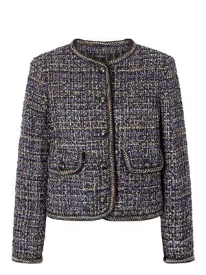 Etro Tweed Woven Jacket - Blue