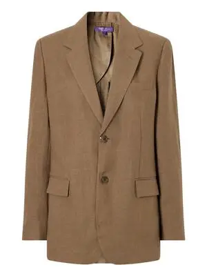 Ralph Lauren Marcy Single-breasted Linen Blazer - Brown