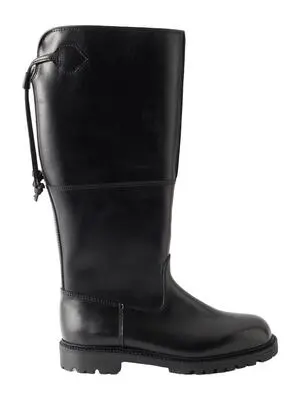 RIER Forest Leather Knee-High Boots With Lug Sole