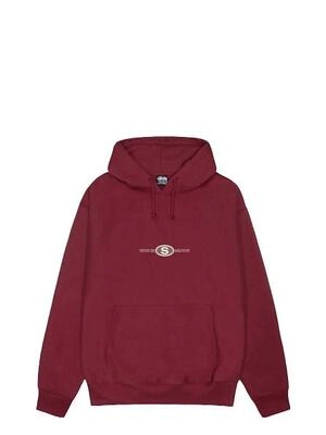 StÜssy Worldwide Dot Hoodie Wine