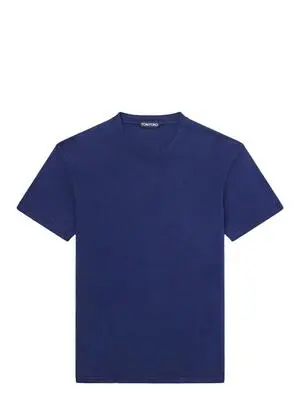TOM FORD Lyocell And Cotton-blend T-shirt - Blue